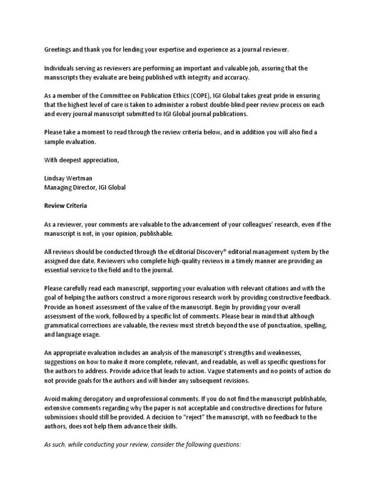 Sample ERB Review | PDF | Uncertainty | Evaluation