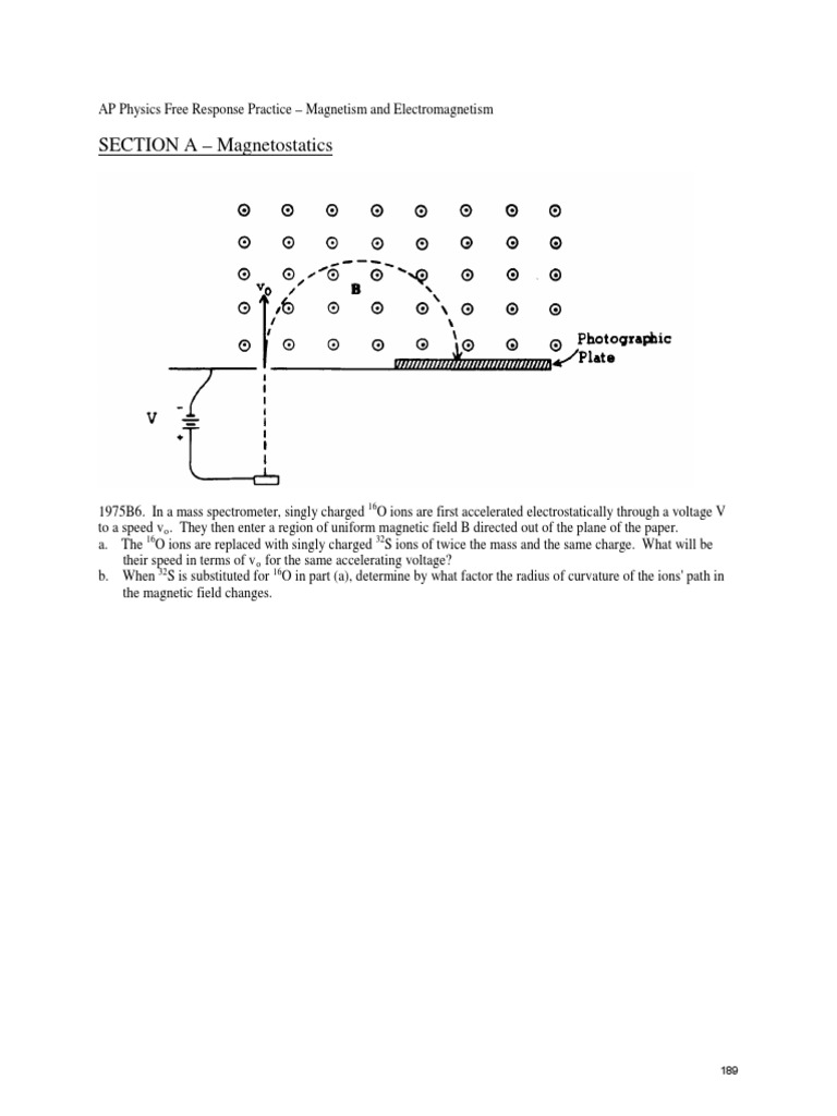 AP Physics C: Magnetism FRQ Practice | PDF | Electric Field | Magnetic ...