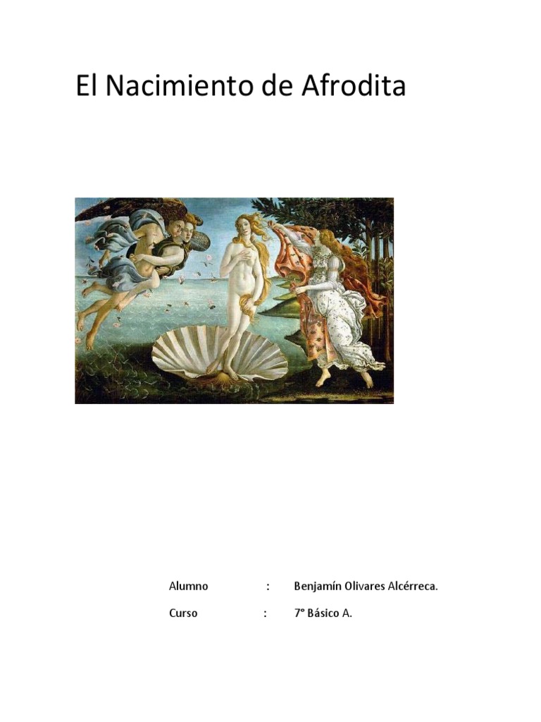 Nacimiento de Afrodita | PDF | Afrodita | Pinturas