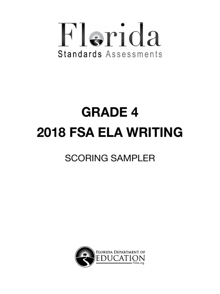 Grade 4 2018 Fsa Ela Writing: Scoring Sampler | PDF | Rubric (Academic ...