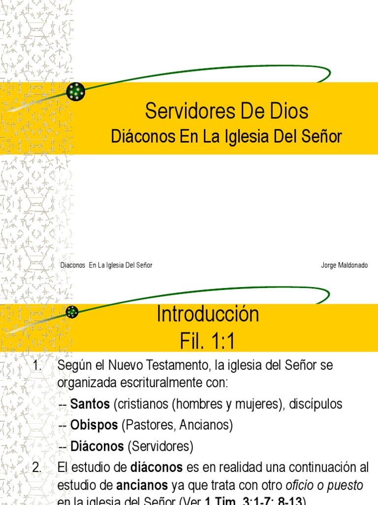 Servidores de Dios | Diácono | espíritu Santo