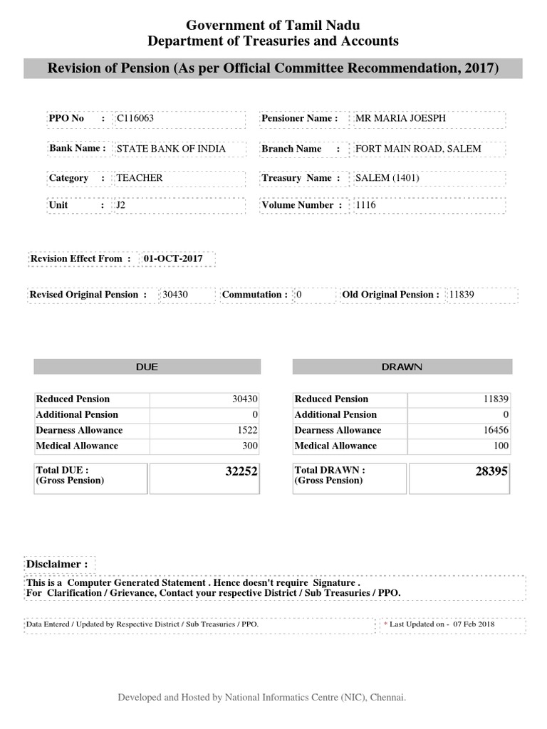 Revision of Pension (c116063) | PDF