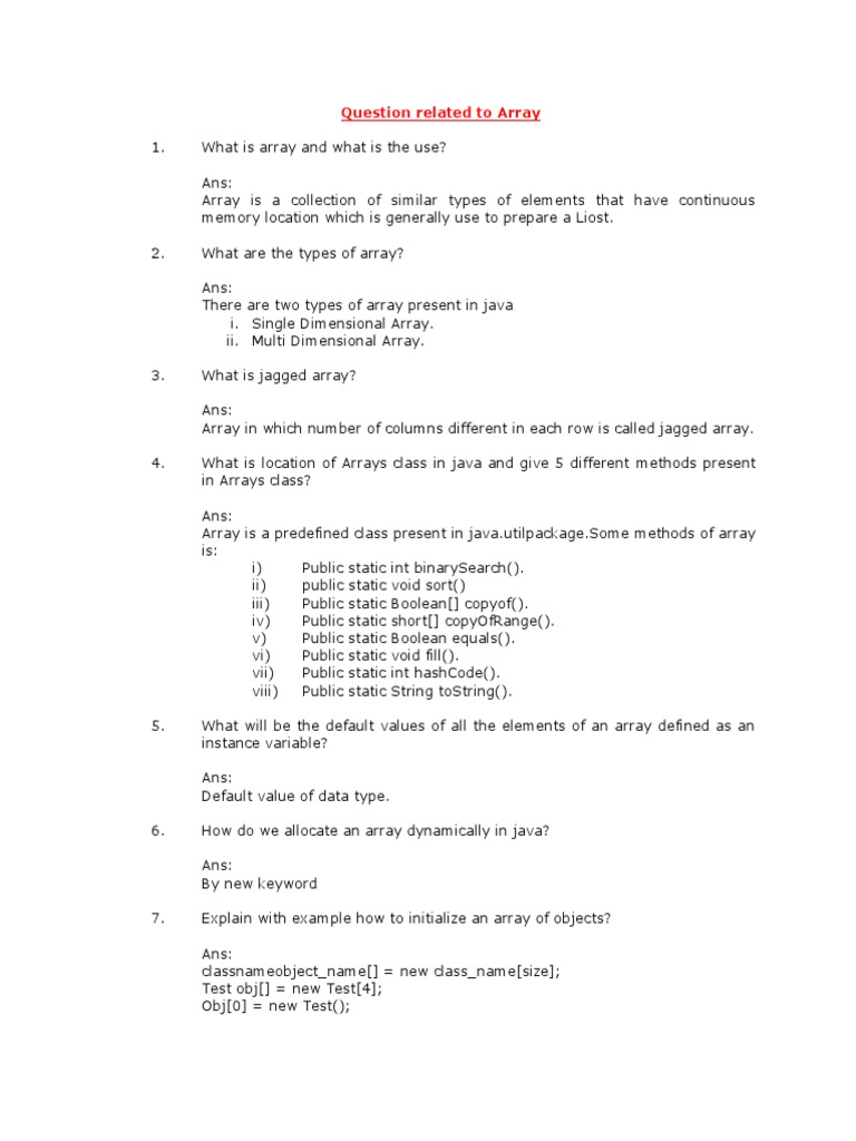 14 Question Related to Array (15) | Array Data Structure | Data Type
