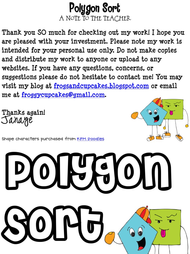 1184 Polygon Sort Freebie PDF | PDF