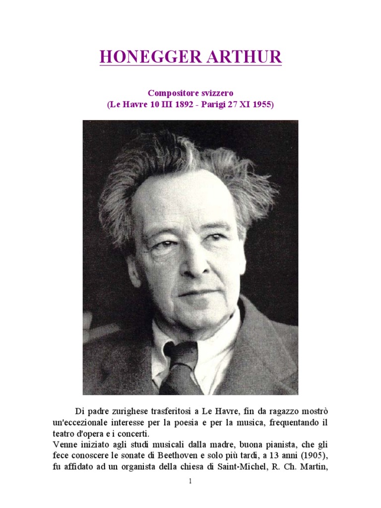 Honegger Arthur | PDF