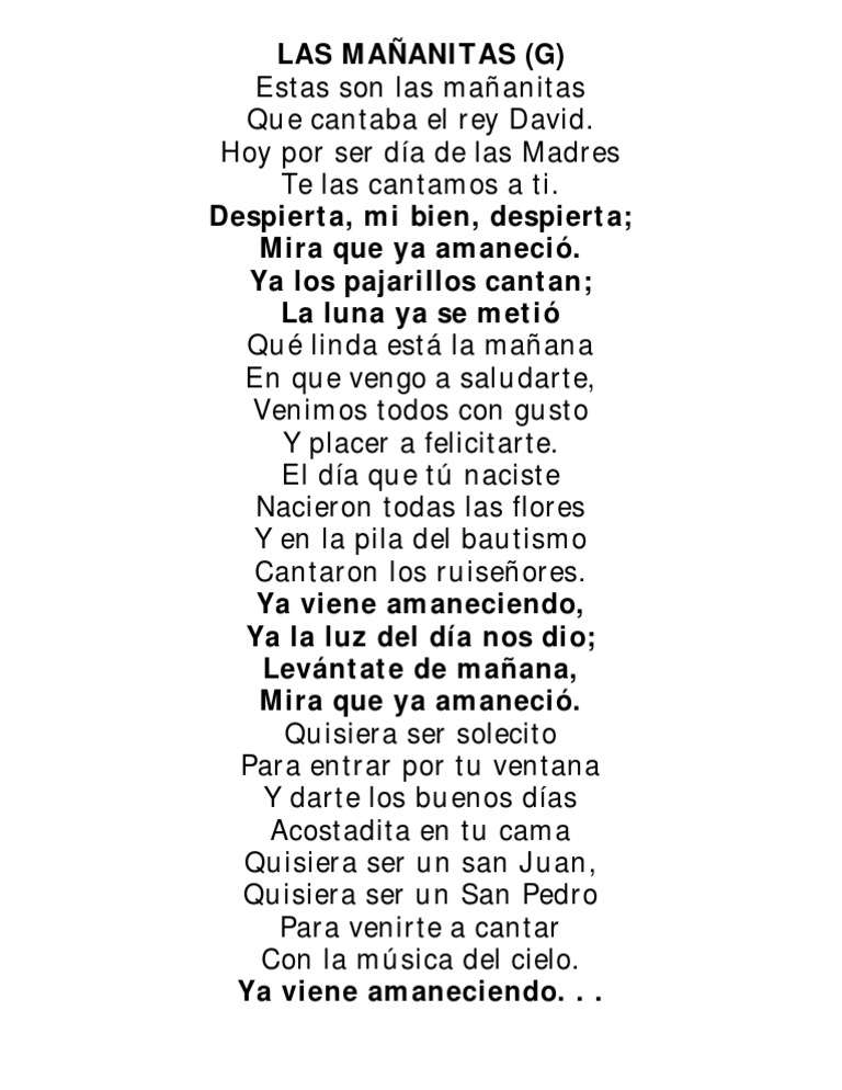 Las Mañanitas | PDF