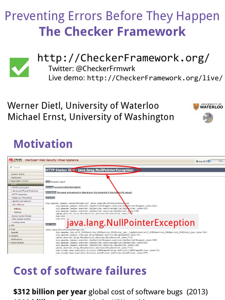The Checker Framework: Preventing Errors Before They Happen | PDF ...