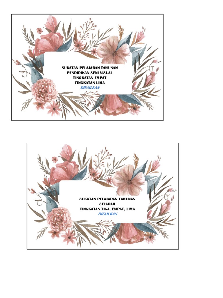 Bunga Frame dalam Pendidikan Seni Visual | PDF