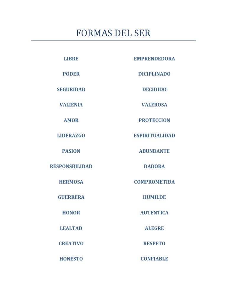 Formas Del Ser | PDF | Filosofía