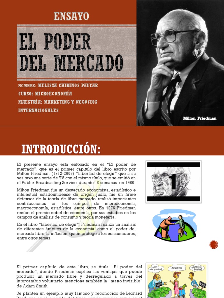 El Poder Del Mercado | PDF | Mercado libre | Milton Friedman