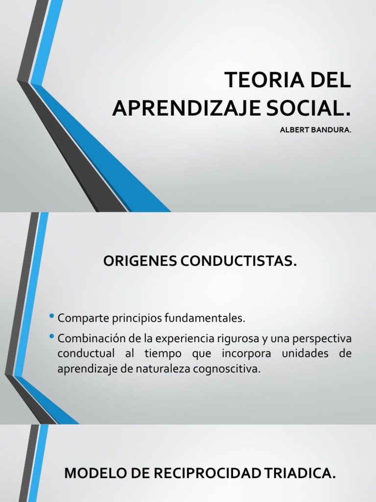 Teoria Del Aprendizaje Social | PDF