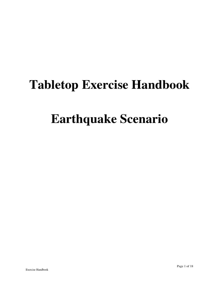 ISO 22301 Earthquake Tabletop Exercise | PDF | Business