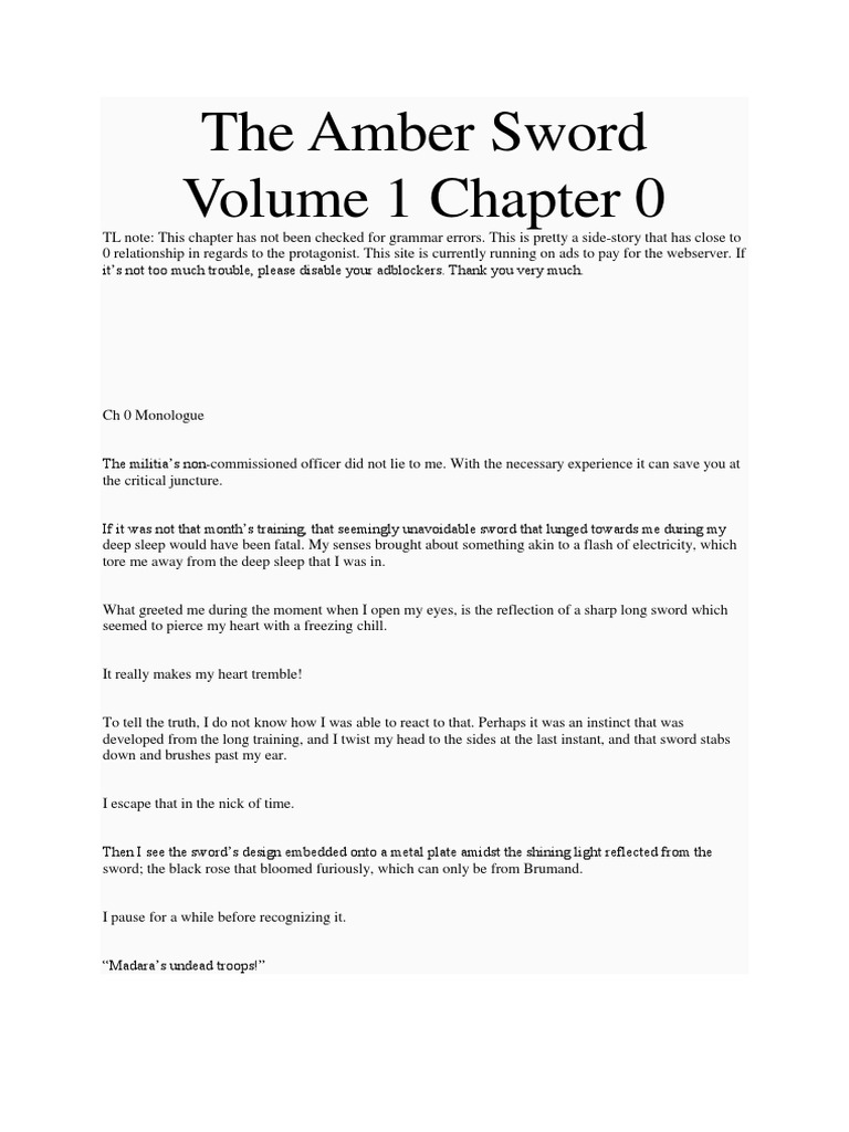 The Amber Sword Volume 1 | PDF | Mind