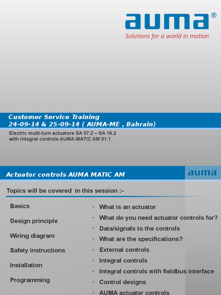 AUMA MATIC Actuator Control Overview | PDF | Electrical Connector ...
