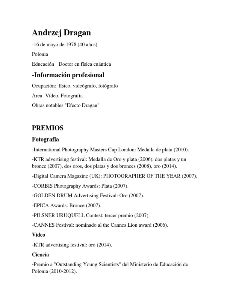 Andrzej Dragan y su Efecto Dragan | PDF | Arte | Ciencia y matemáticas