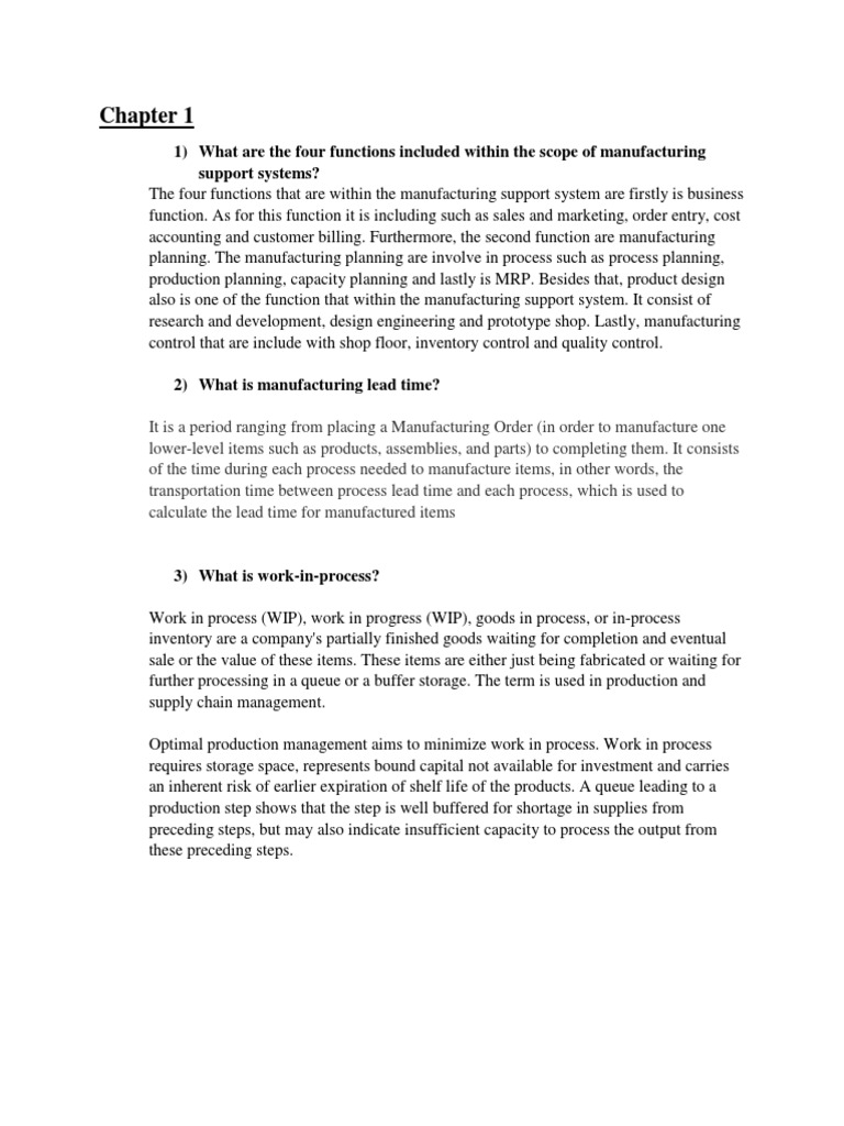 1) What Are The Four Functions Included Within The Scope of ...