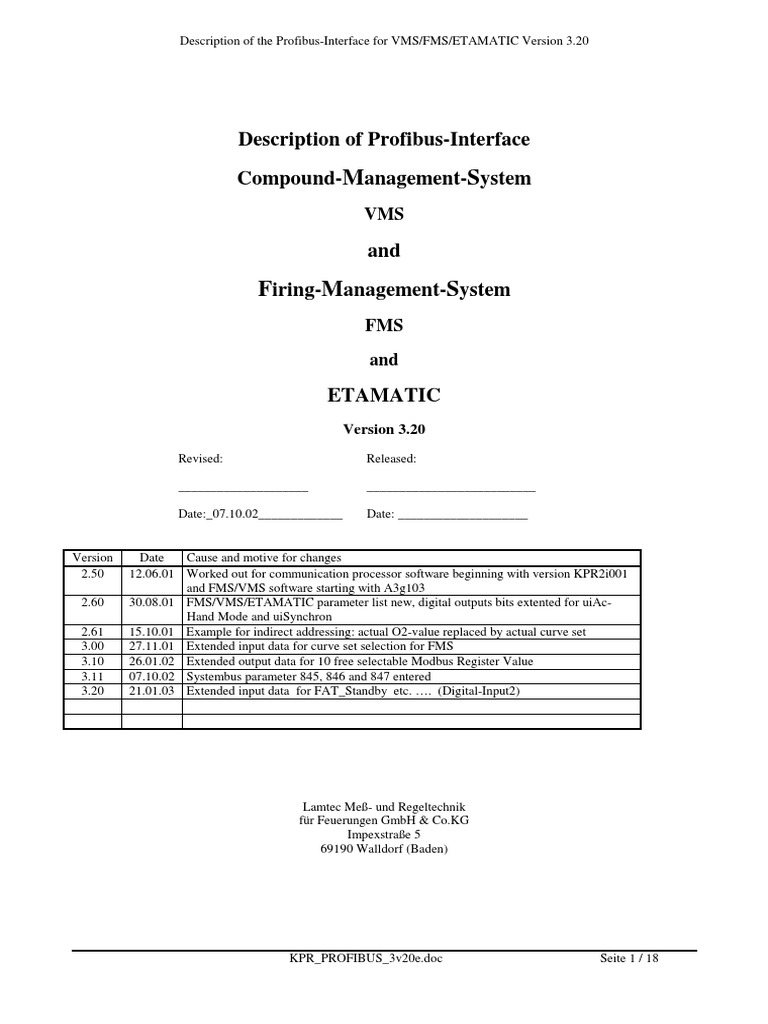 KPR PROFIBUS 3v20e | PDF | Integer (Computer Science) | Bit