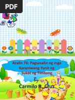 COT LESSON PLAN IN MATHEMATICS 3 Q4 Pagsukat NG Area Gamit Ang Angkop Na Yunit | PDF