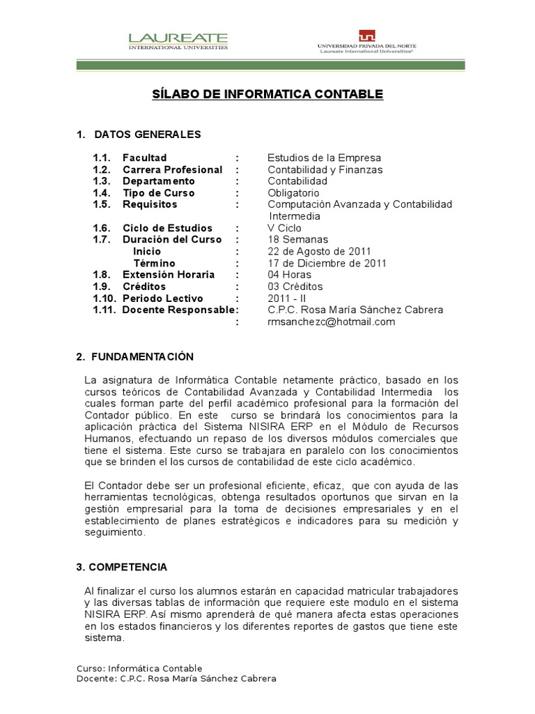 Informatica Contable | PDF | Planificación de recursos empresariales ...