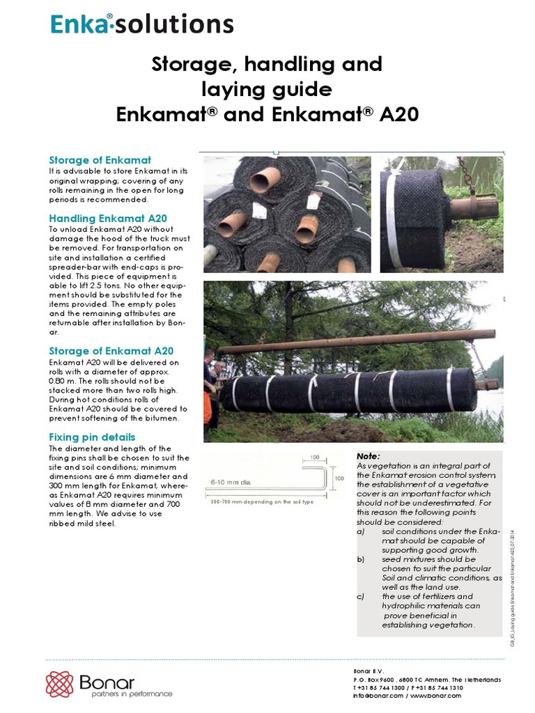 Laying Guide Enkamat and Enkamat | PDF | Topsoil | Soil