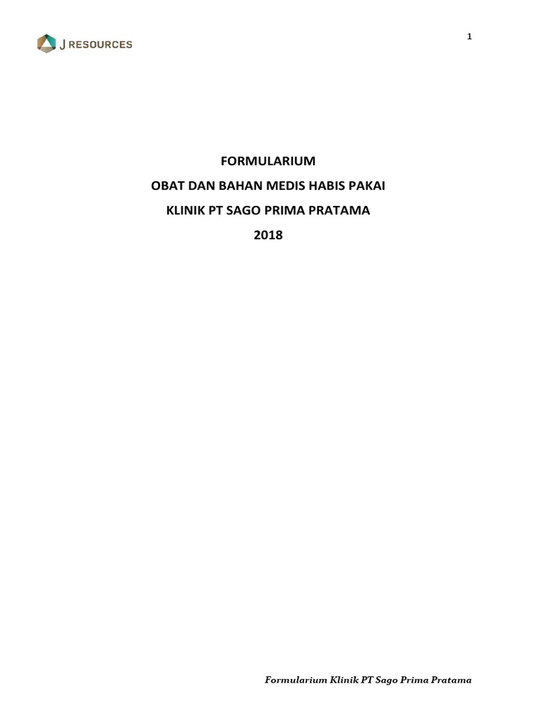 Formularium Klinik PT SPP | PDF
