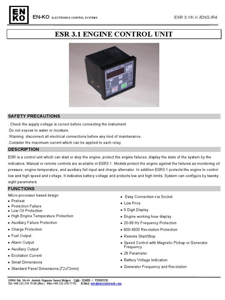 ESR 3.1 User Manual - en | Download Free PDF | Relay | Parameter ...