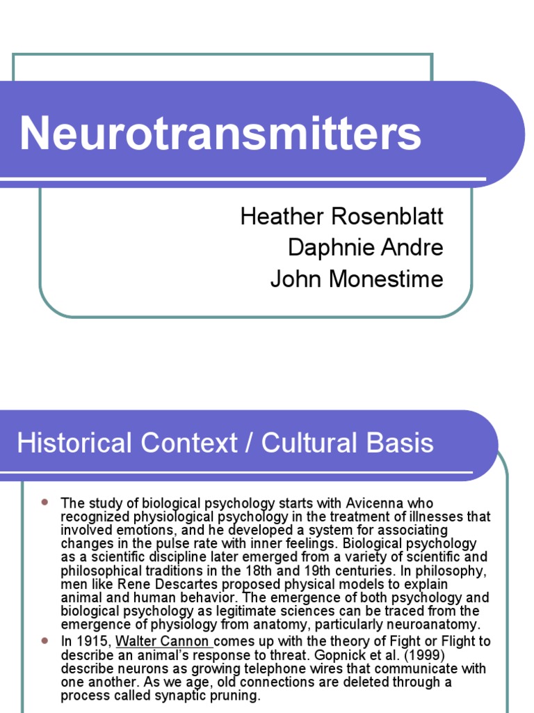 Neurotransmitter Power Point | PDF | Nervous System | Major Depressive ...