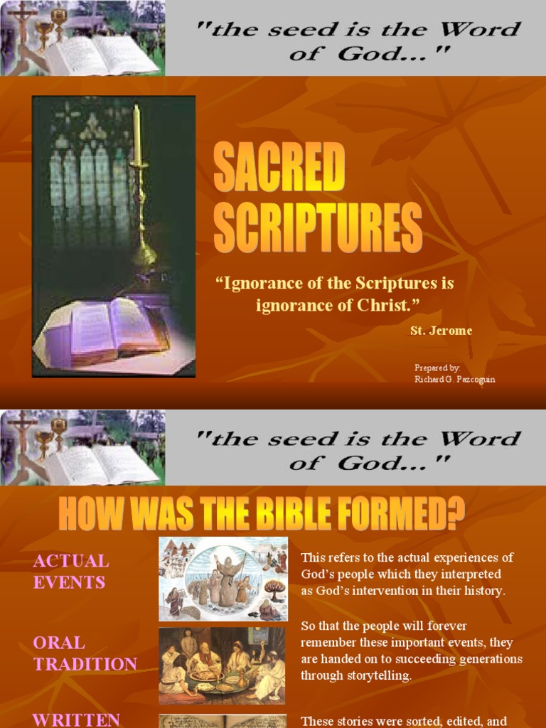 Sacred Scriptures | PDF | Biblical Canon | Bible