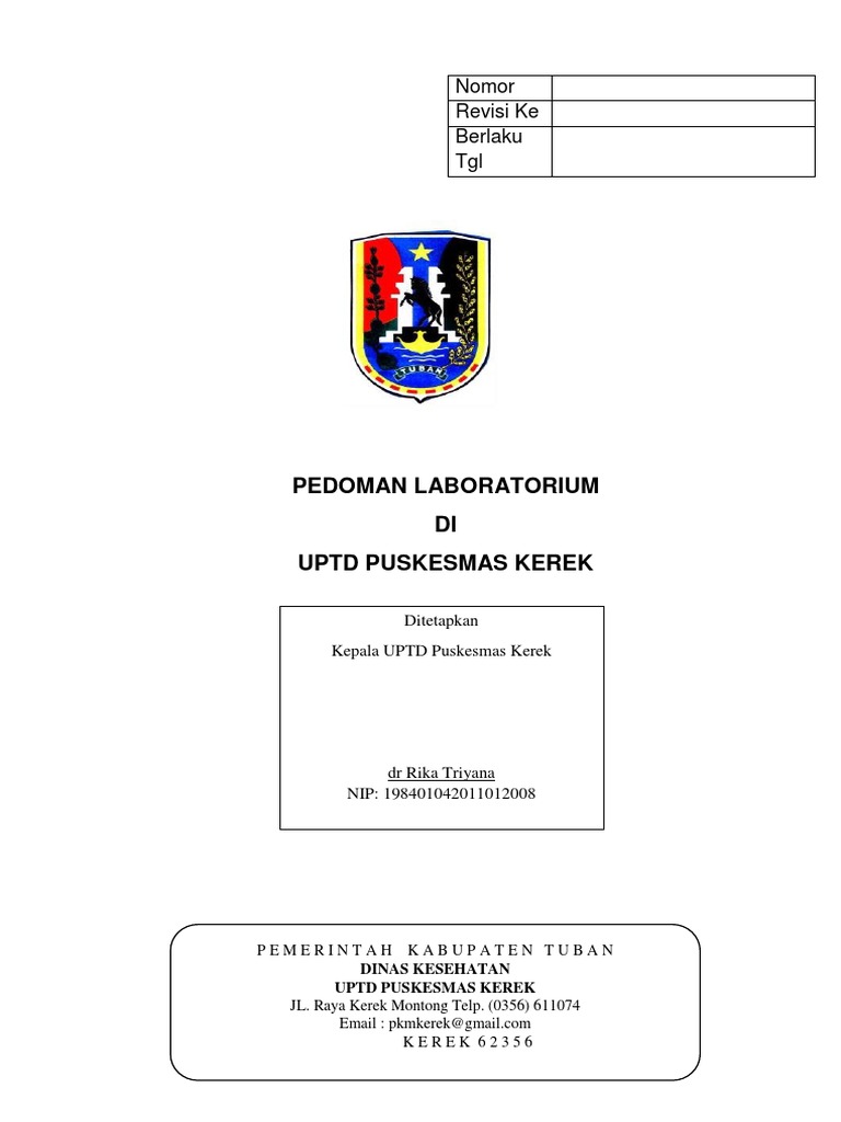 Pedoman Laboratorium Puskesmas Kerek | PDF