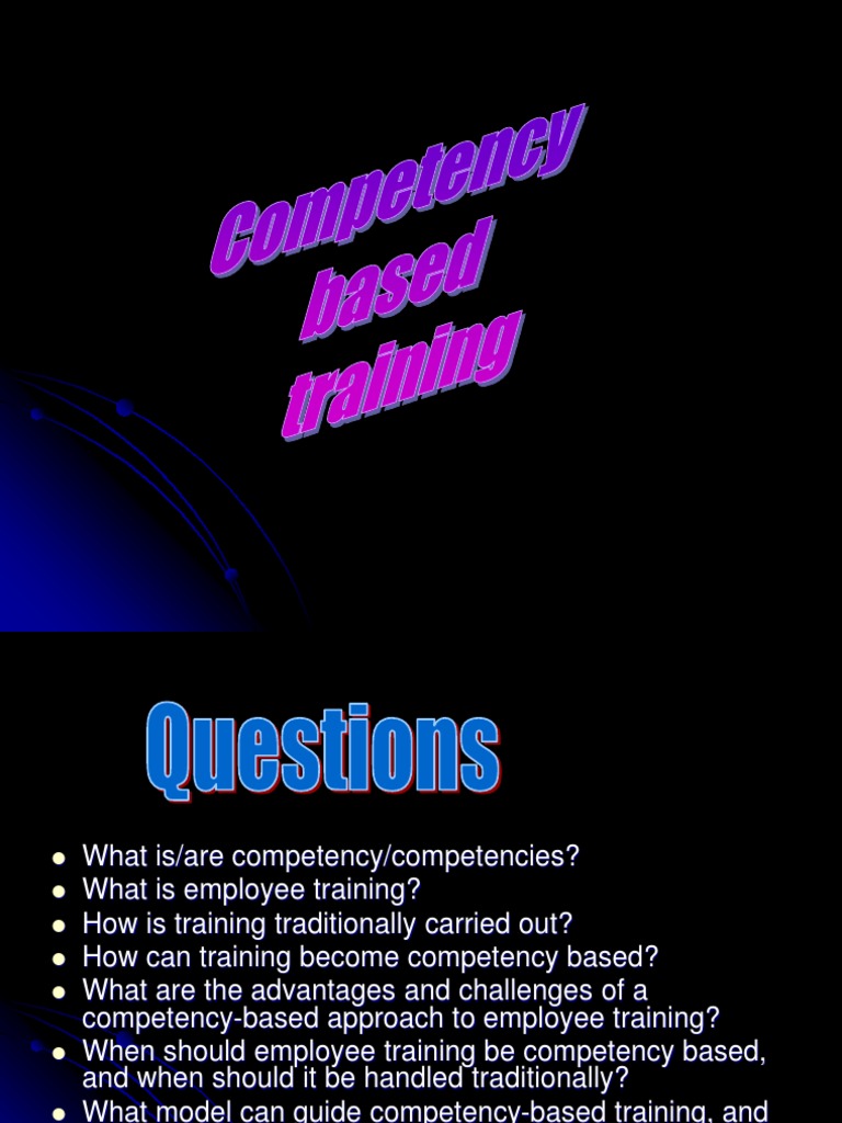 Competency Based Training | PDF | Competence (Human Resources) | Emergence