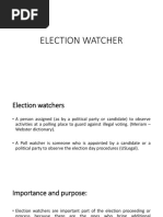 APPOINTMENT OF WATCHER Template | PDF | Voting | Elections