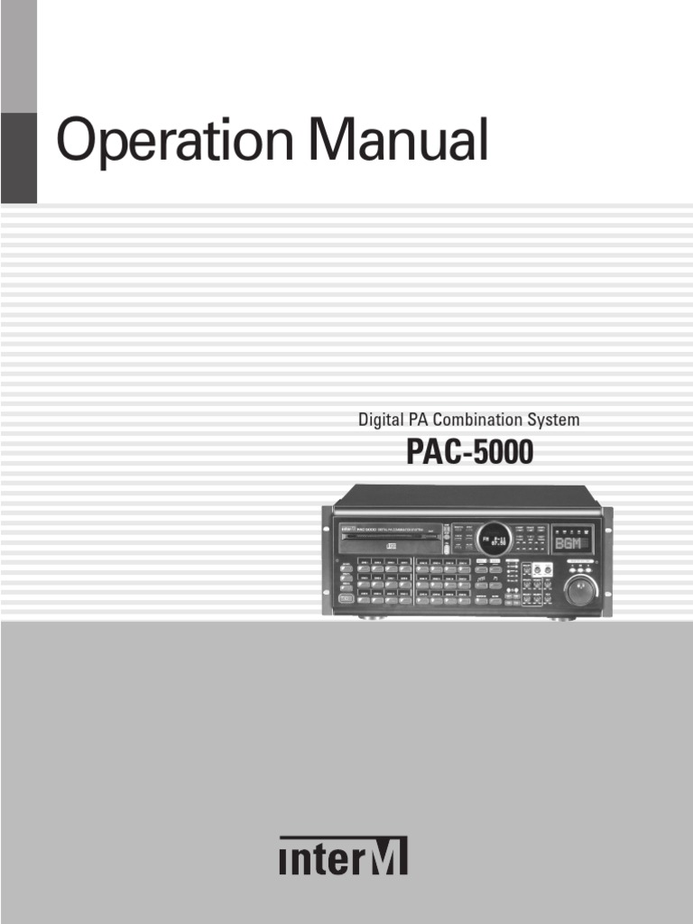 PAC-5000 - OM - Operation Manual | PDF | Amplifier | Direct Current
