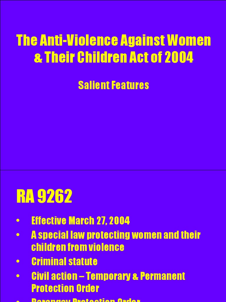 Anti VAWC (Redesigned Sept 2012) | PDF | Restraining Order | Intimidation