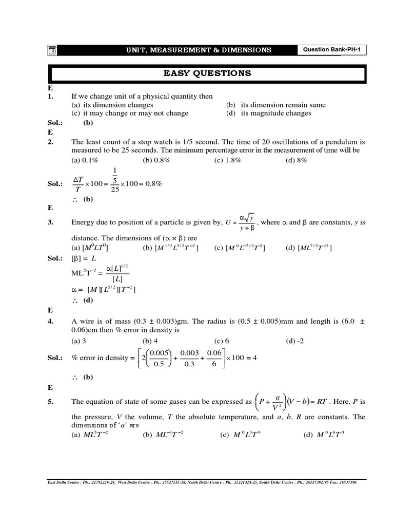 Dimensional Analysis in Physics | PDF | Voltage | Physical Quantities