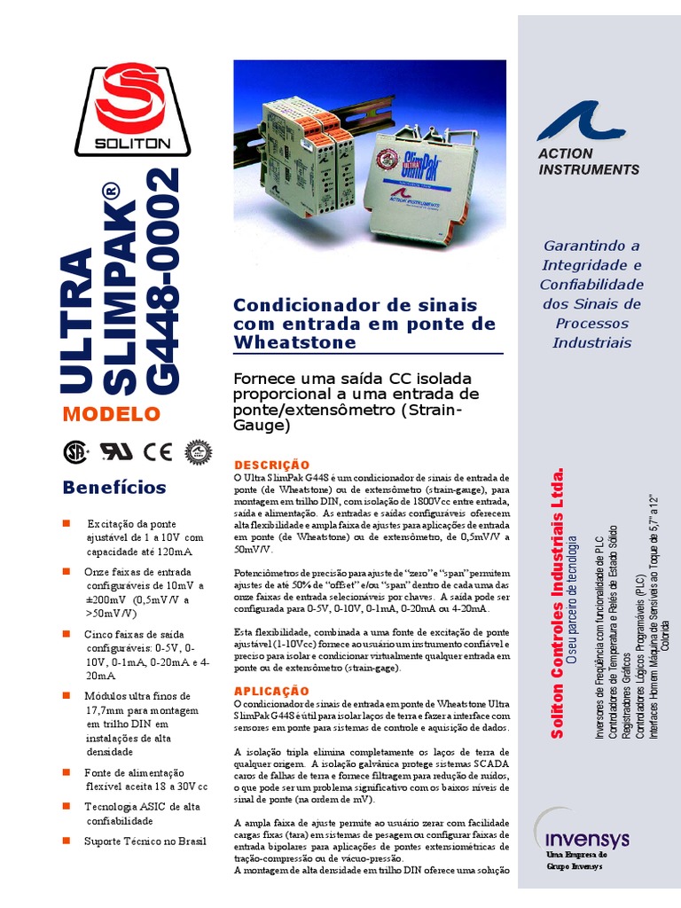 SLIMPAK G448br | PDF | Controlador lógico programável | Engenharia Elétrica