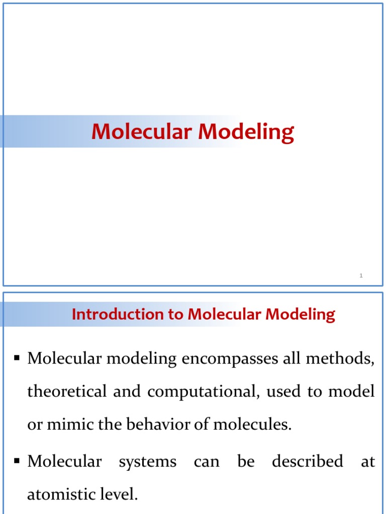 Molecular Modeling in Drug Discovery | PDF | Wellness | Science ...