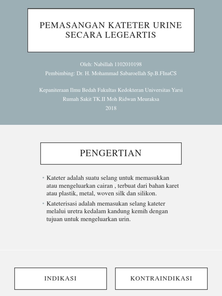 Panduan Pemasangan Kateter | PDF