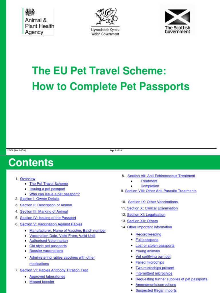 How To Complete Pet Passports | PDF | Passport | Veterinary Physician