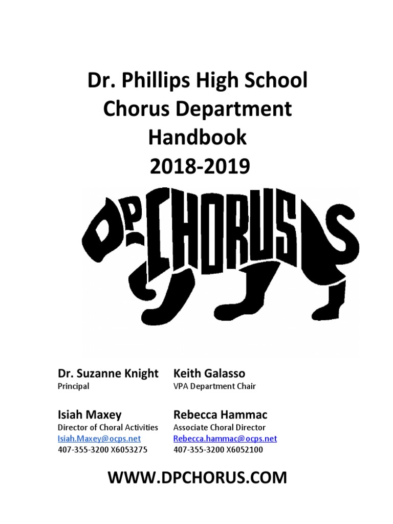 Dphs Chorus Handbook 2018-2019 | PDF | Choir | Audition