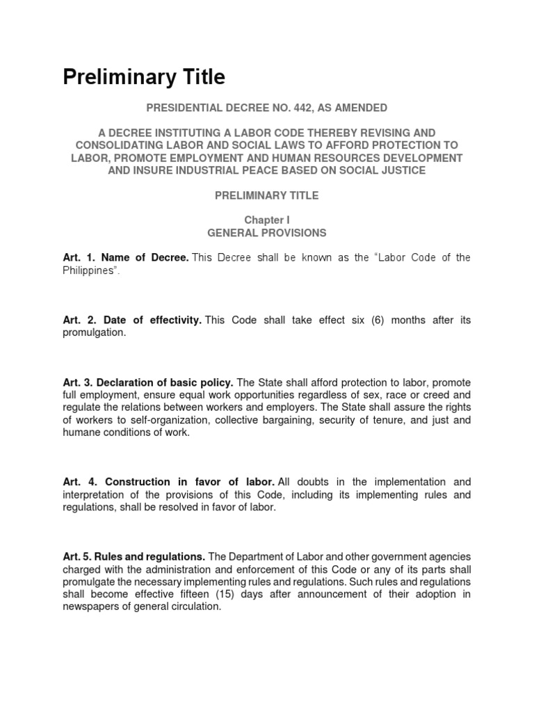 Labor Provisions Session 1 Back Up | PDF | Leasehold Estate | Employment