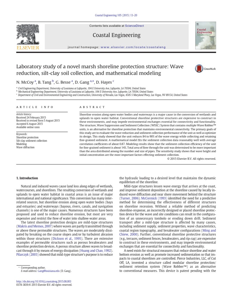 Coastal Engineering 2015 | PDF | Erosion | Sediment