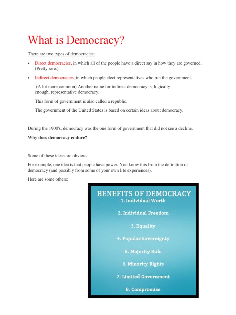 What Is Democracy | PDF