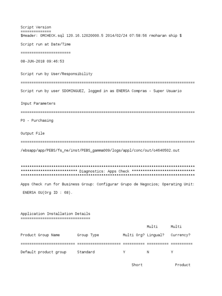 Diagnostic | PDF | Oracle Database | Computer Data