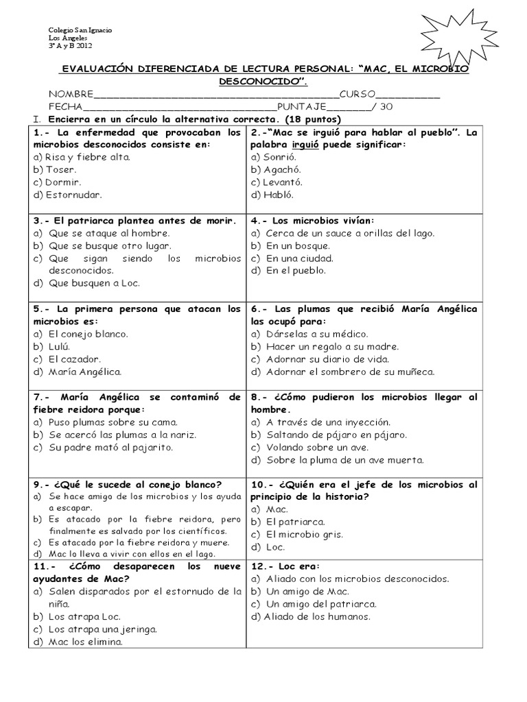 Prueba de "Mac, el microbio desconocido" | PDF | Ocio
