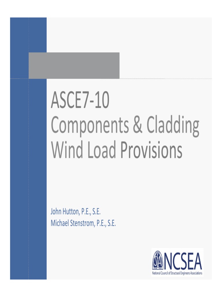 ASCE 7-10 Components and Cladding Wind Load Provisions PDF | PDF ...