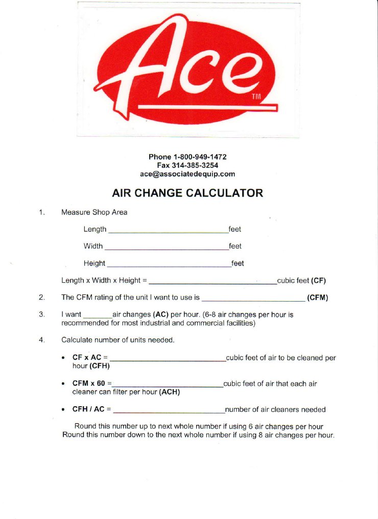 Air Change Calculator for Facilities | PDF