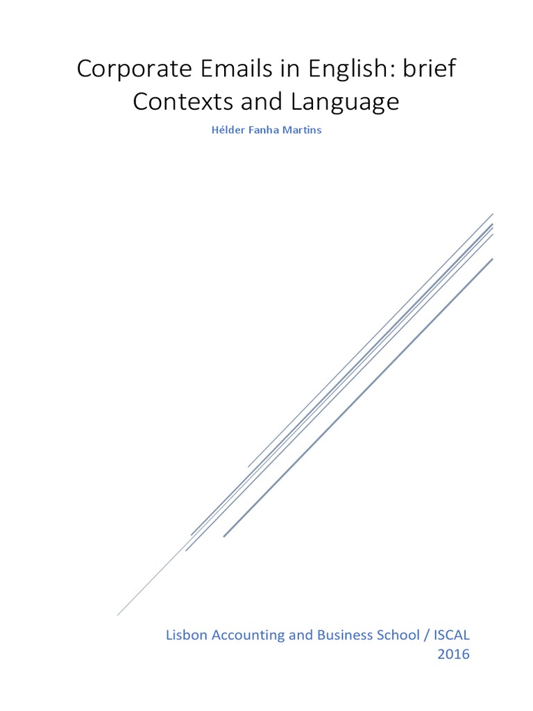 Effective Phrases for Different Contexts in Business Email ...