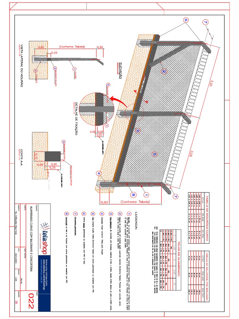 Alambrado Mourao Curvo Com Baldrame e Concertina PDF | PDF