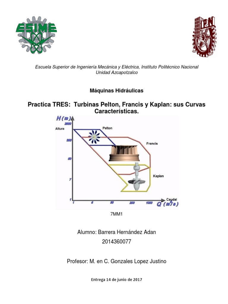 Caracterización de las curvas de rendimiento de turbinas hidráulicas ...
