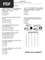 Prueba Elementos de La Comunicacion | PDF
